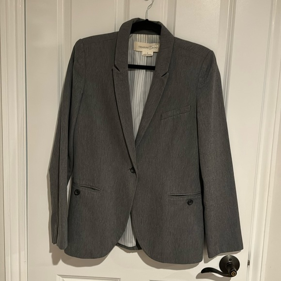 Treasure & Bond | Jackets & Coats | Treasure Bond Grey Lined Blazer ...